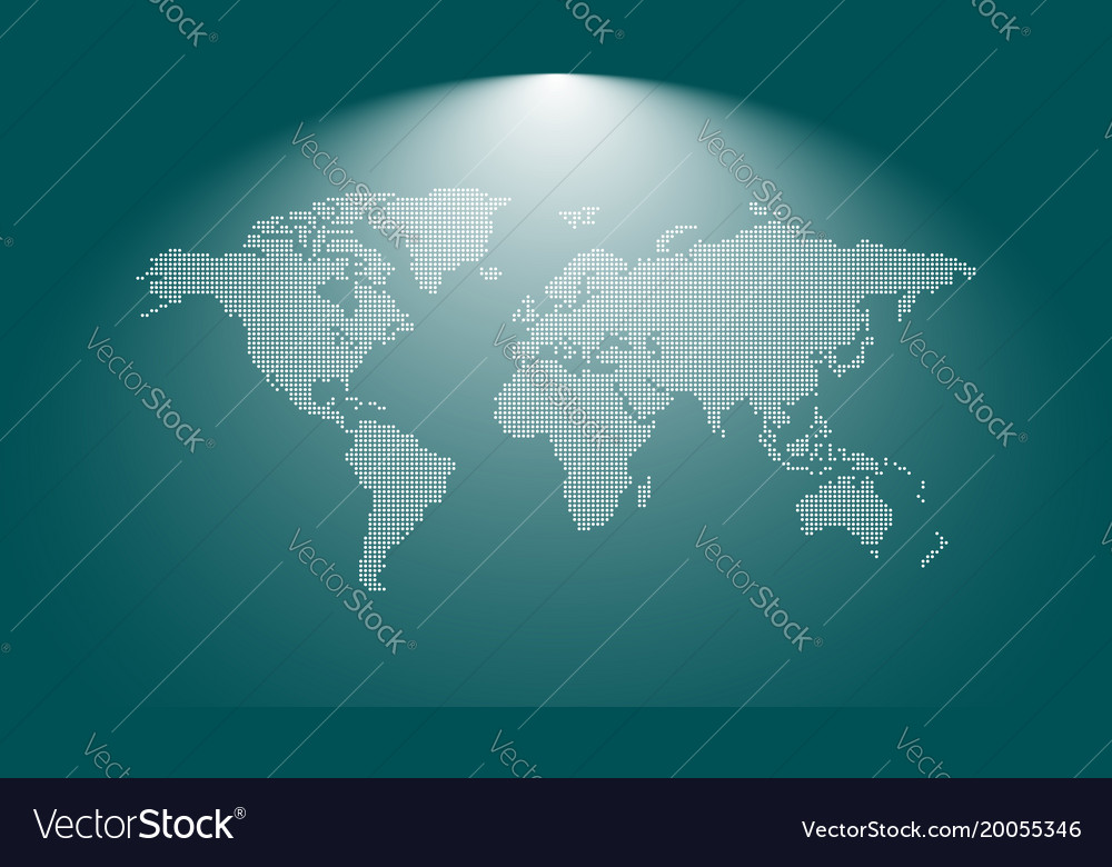 Dotted blank world map world map template Vector Image Dotted blank world map world map template Vector Image