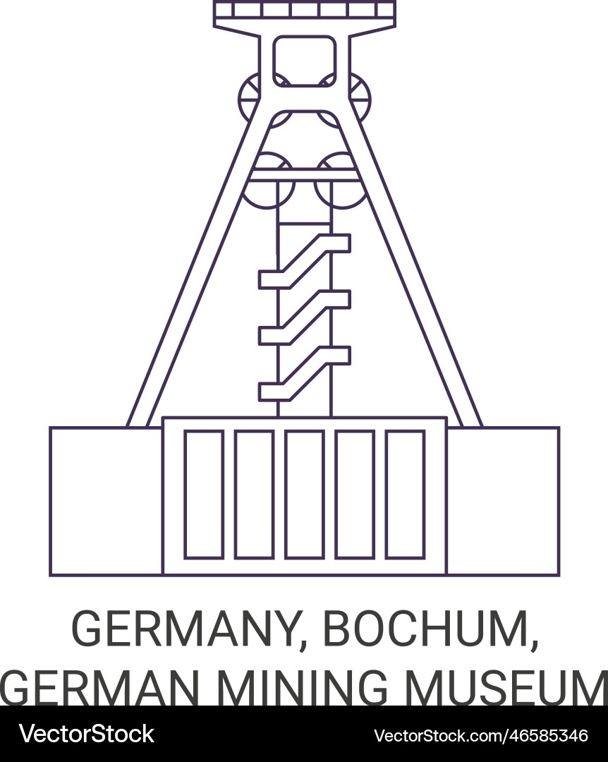 Germany bochum german mining museum travel Vector Image