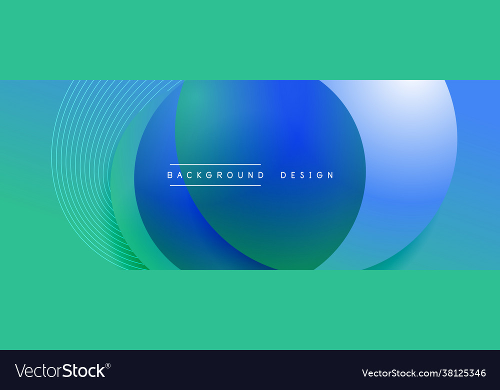 Gradient circles with shadows techno Royalty Free Vector