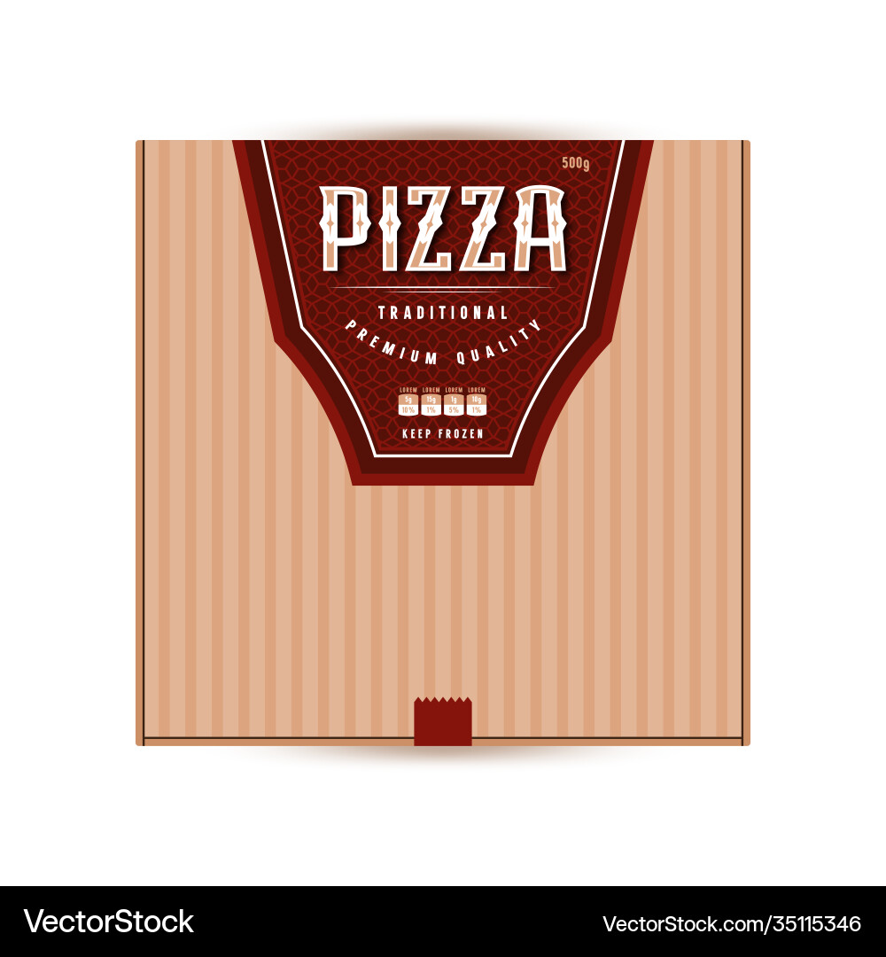 Label design for box pizza in western style Vector Image