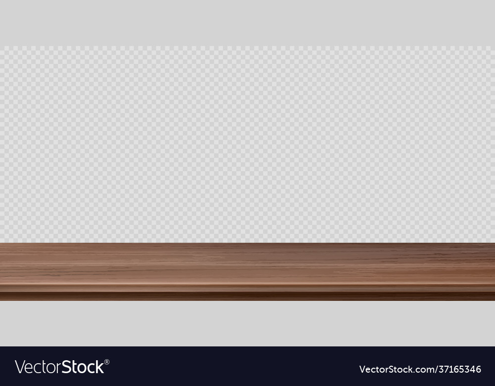 Large table top solid wood texture transparent Vector Image