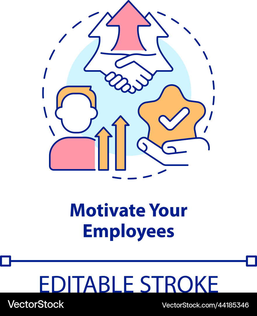 Motivate your employees concept icon Royalty Free Vector