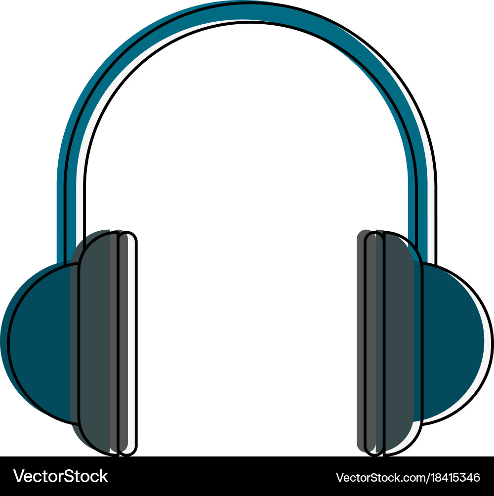 Music headphones isolated Royalty Free Vector Image