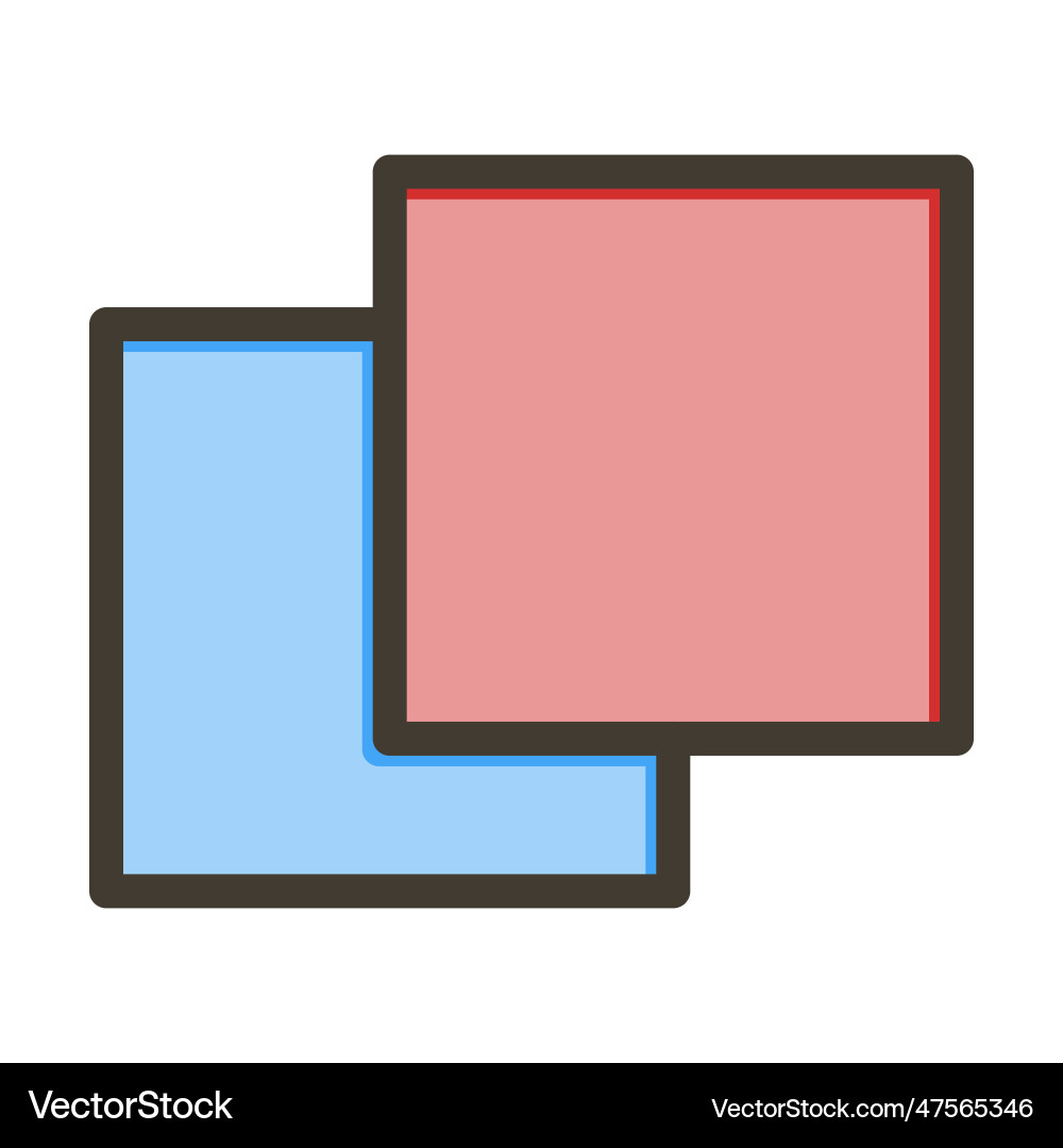 Pop up thick line filled colors for personal Vector Image