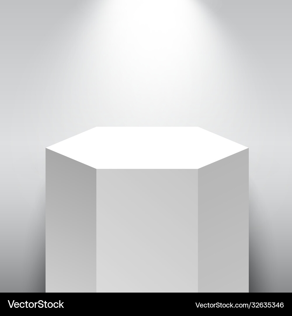 Realistic podium 3d exhibit displays gallery Vector Image