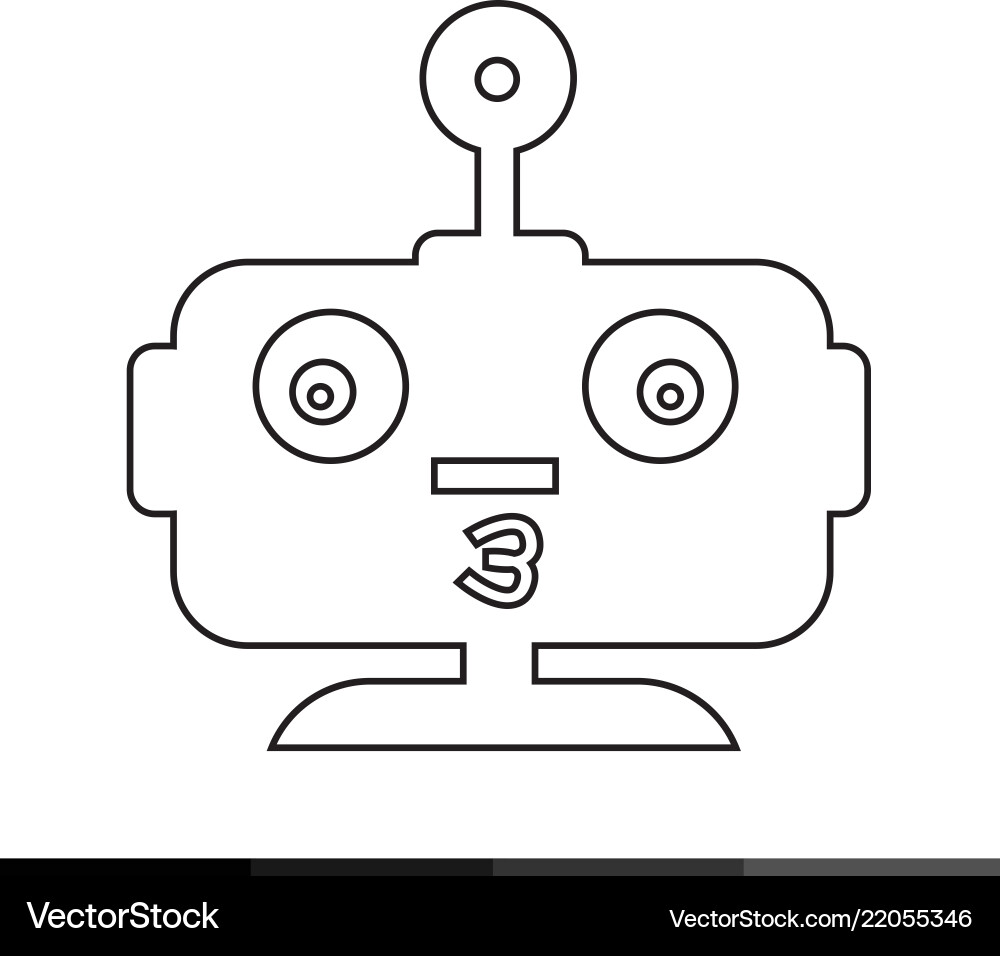 Robot emotion icon design Royalty Free Vector Image