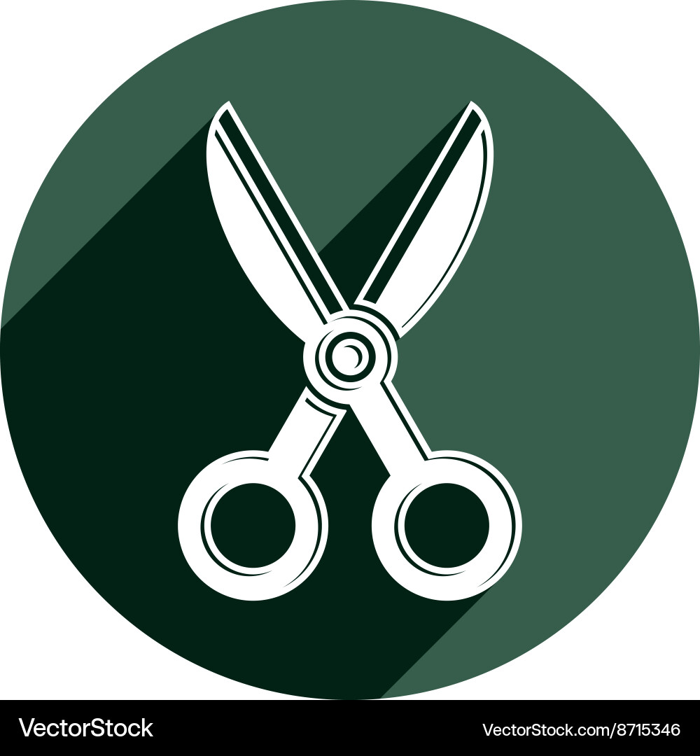 Simple scissors tailor work tool sharp ins Vector Image