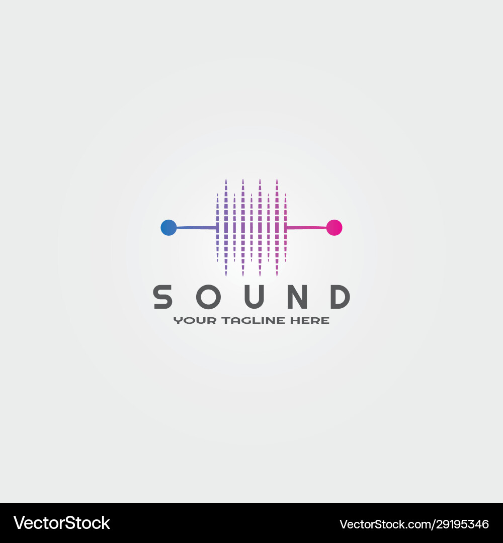 Sound logo template logo technology for business Vector Image