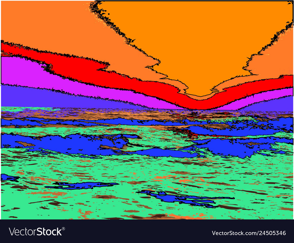 Sunset Royalty Free Vector Image - VectorStock