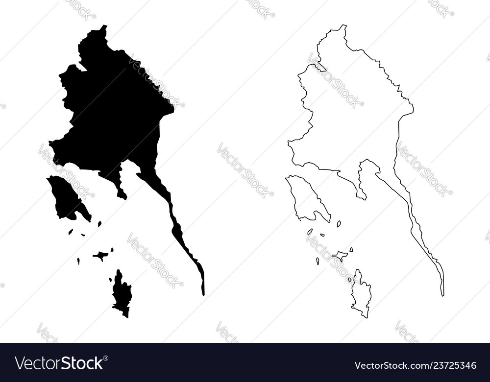 Trat province map Royalty Free Vector Image - VectorStock