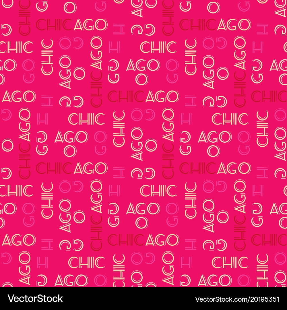 Chicago pattern seamless design Royalty Free Vector Image