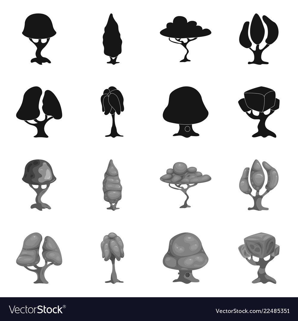 Design of tree and nature icon collection Vector Image