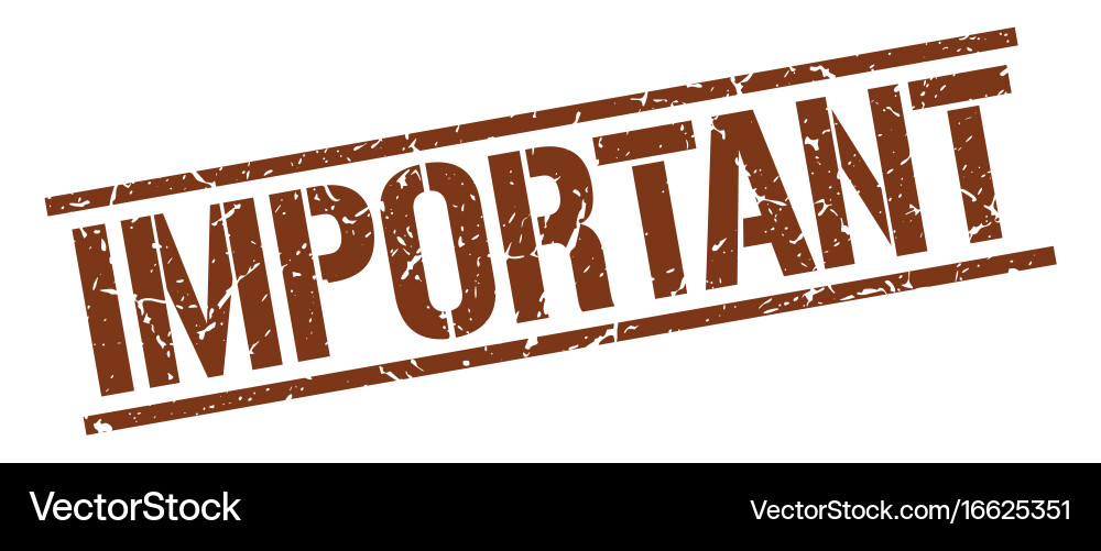 Important stamp Royalty Free Vector Image - VectorStock