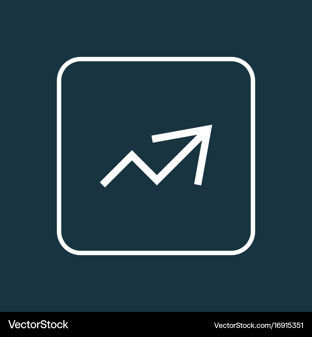 Increase outline symbol premium quality isolated Vector Image