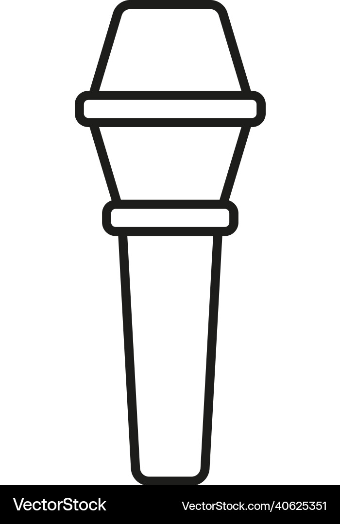 Karaoke mic audio microphone retro sound device Vector Image