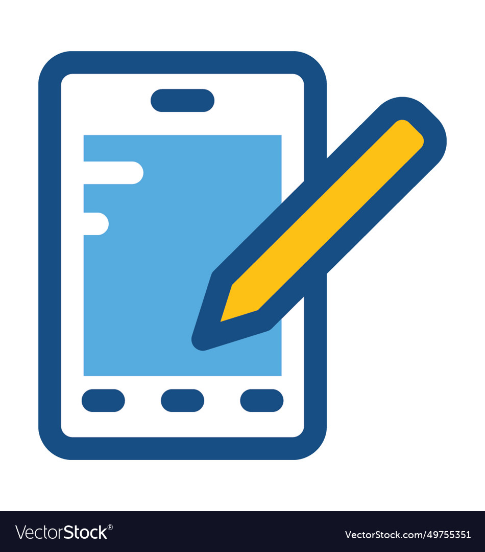 Mobile composing icon Royalty Free Vector Image