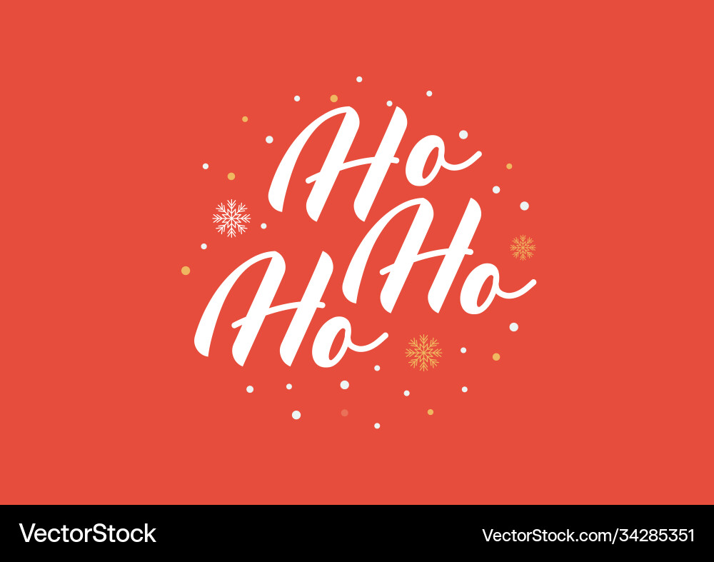Santa mustache with ho-ho-ho text Royalty Free Vector Image
