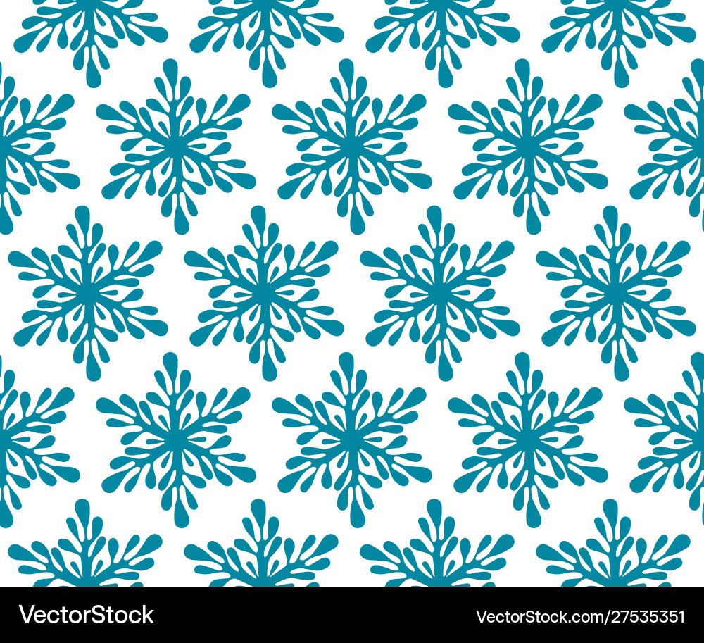 Seamless pattern with winter snowflakes Royalty Free Vector