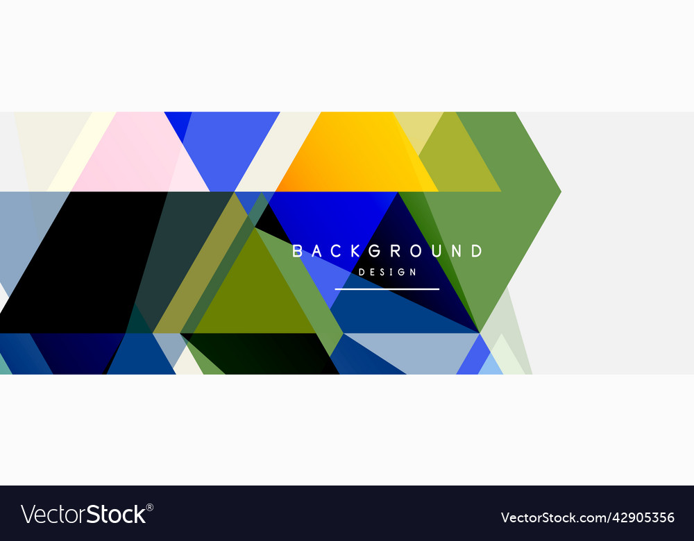Color triangles composition geometric abstract Vector Image