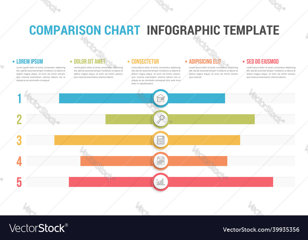 Comparison chart Royalty Free Vector Image - VectorStock