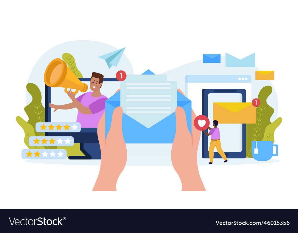 Email subscribe flat background Royalty Free Vector Image