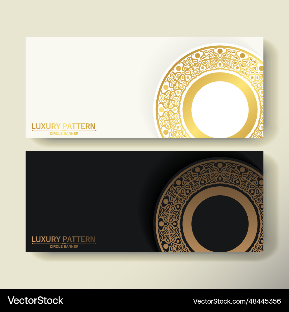 Luxury ornament circle border design card Vector Image