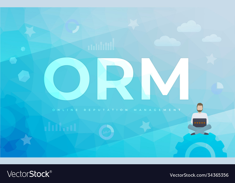Orm online reputation management business concept Vector Image