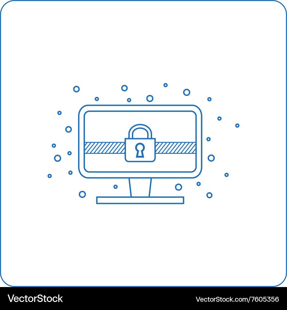 Pictograph of computer symbols - security Vector Image