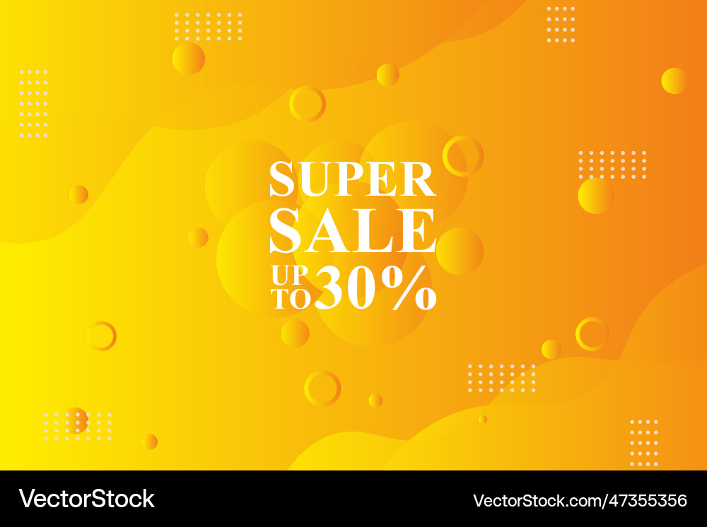 Sale banner background with yellow gradient fluid Vector Image