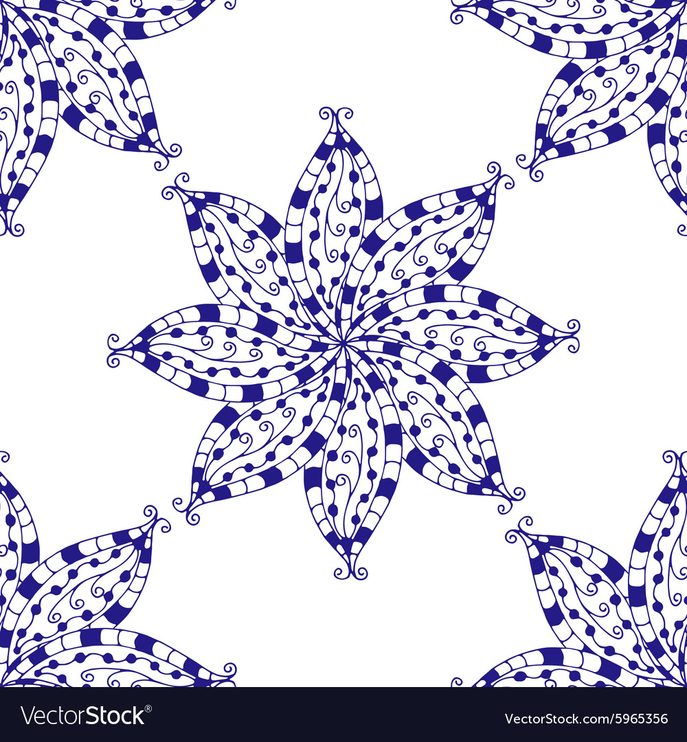 Seamless blue pattern Royalty Free Vector Image