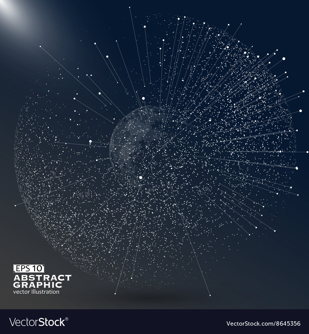 World map point line composition representing Vector Image