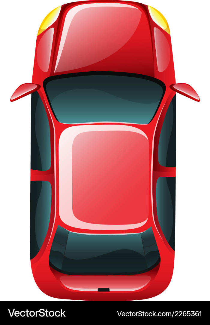 A topview of car Royalty Free Vector Image - VectorStock