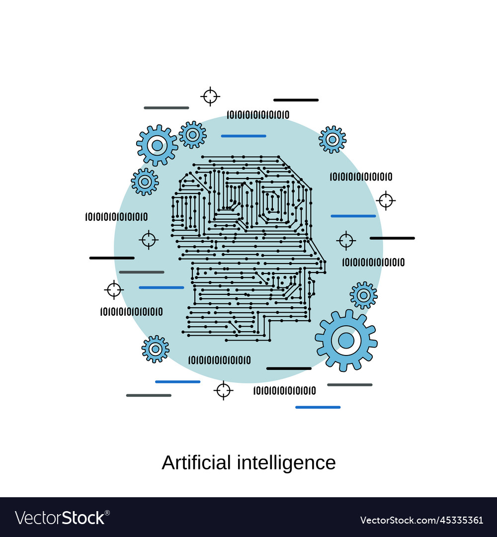 Artificial intelligence concept Royalty Free Vector Image