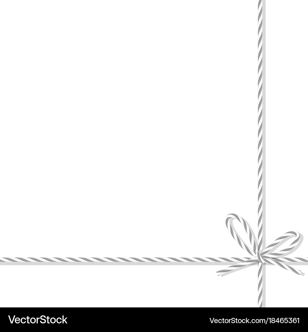 Background with bakers twine bow and ribbons Vector Image