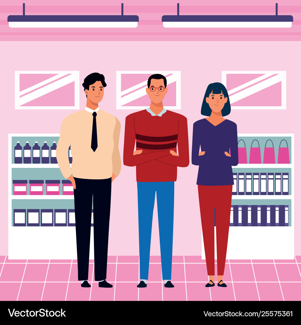 Group people avatar cartoon character Royalty Free Vector