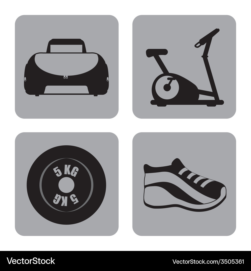 Gym label design Royalty Free Vector Image - VectorStock