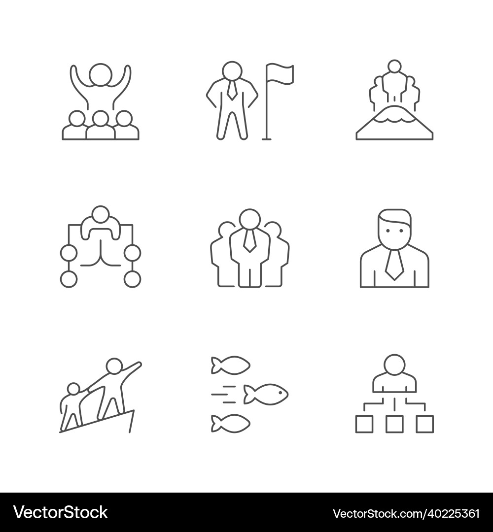 Leader or chief line outline icon Royalty Free Vector Image