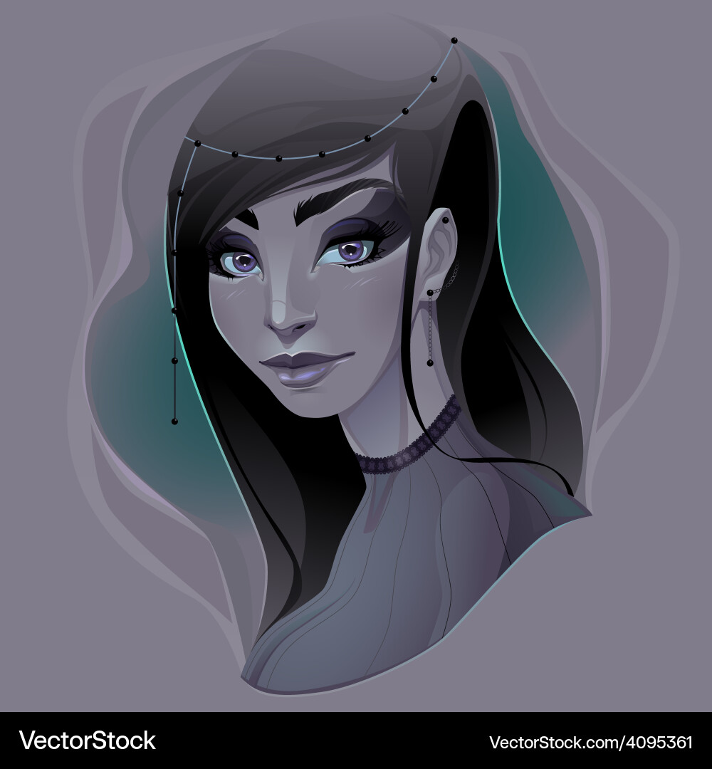 Portrait of a lady Royalty Free Vector Image - VectorStock