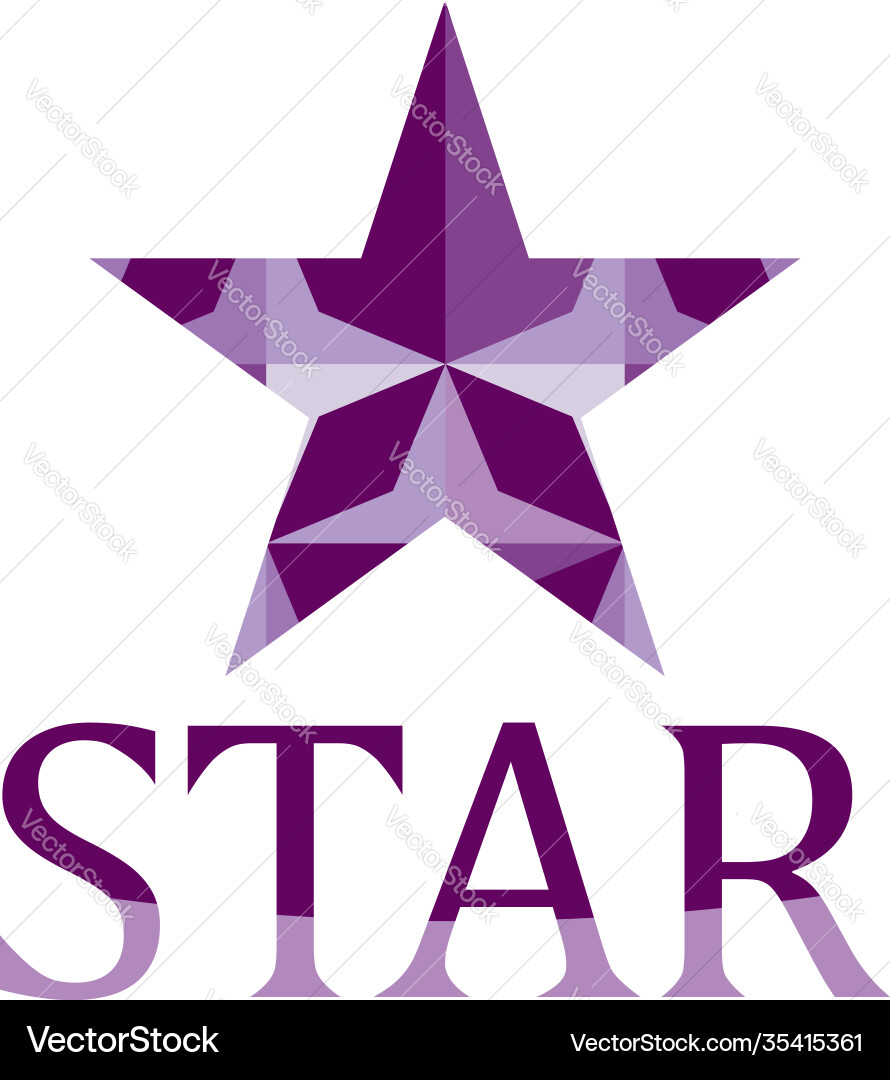 Star logo design combination colorful logo Vector Image
