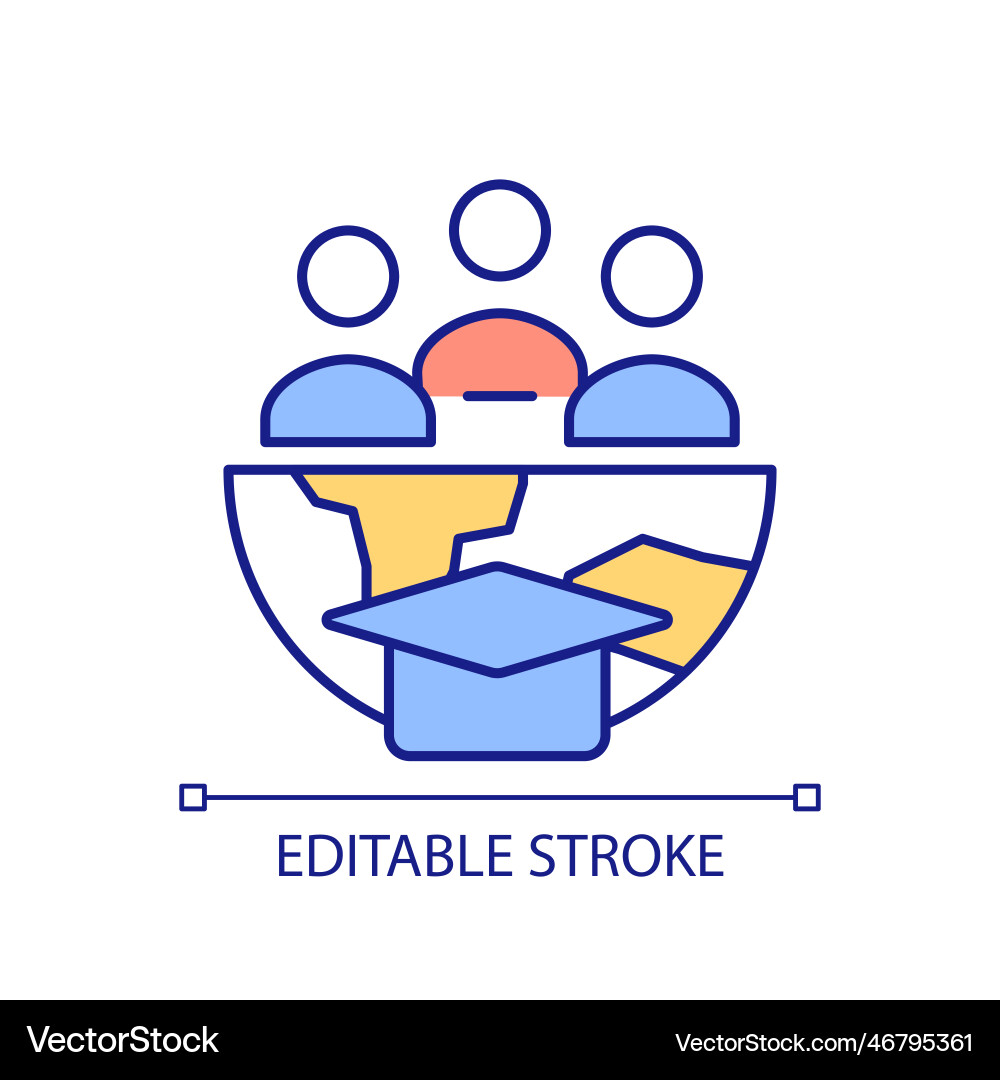 Understanding human rights rgb color icon Vector Image