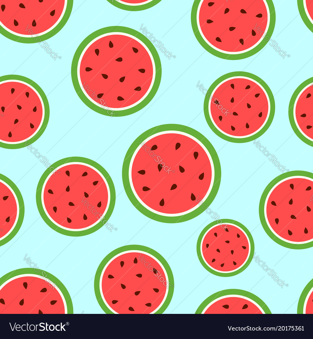 Watermelon seamless pattern background icon Vector Image
