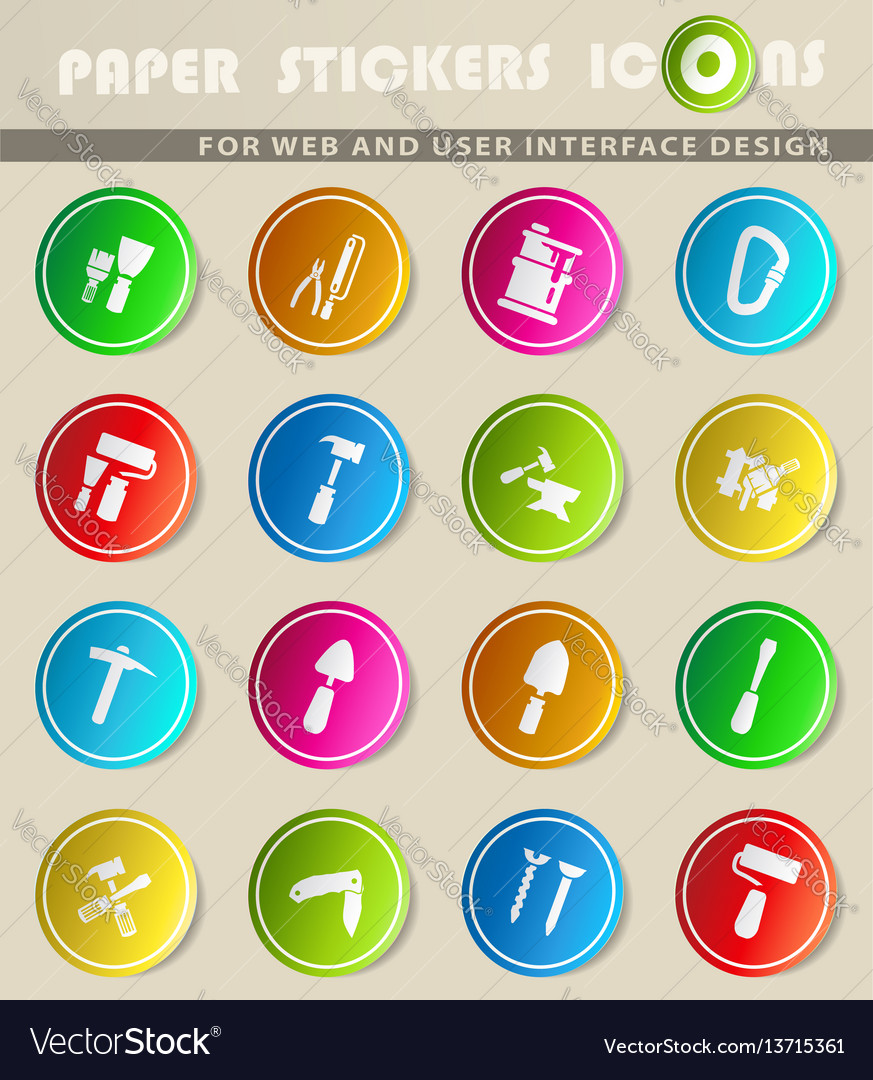 Work tools icon set Royalty Free Vector Image - VectorStock