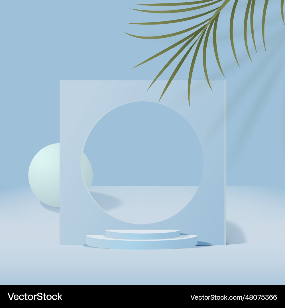 Abstract background with blue color geometric 3d Vector Image