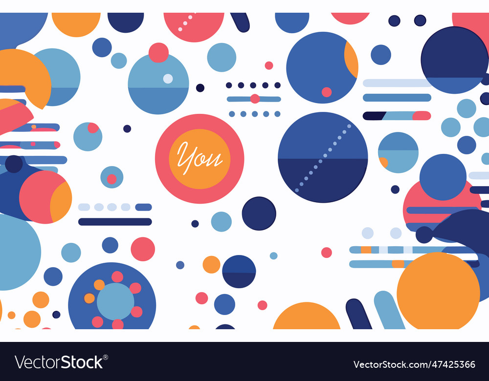 Abstract flat composition Royalty Free Vector Image