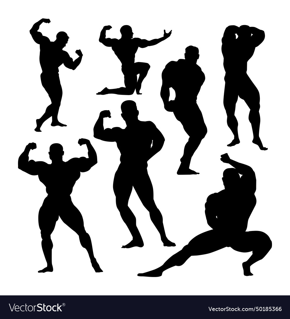 Bodybuilders Royalty Free Vector Image - VectorStock