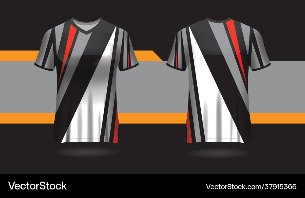 Club shirt design uniform front and back Vector Image