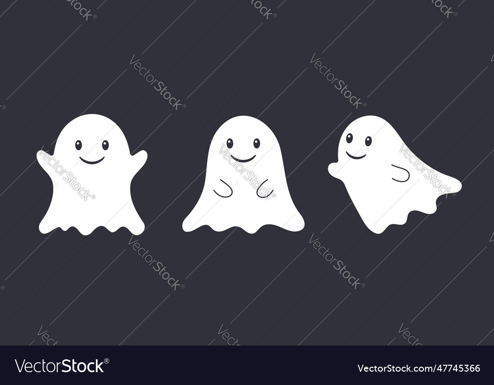 Cute ghosts Royalty Free Vector Image - VectorStock