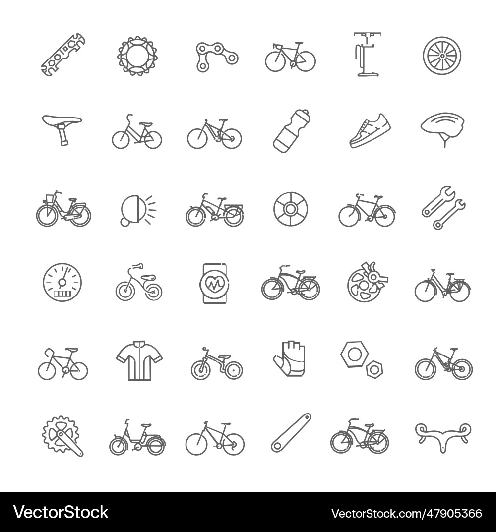 Different types of bikes Royalty Free Vector Image