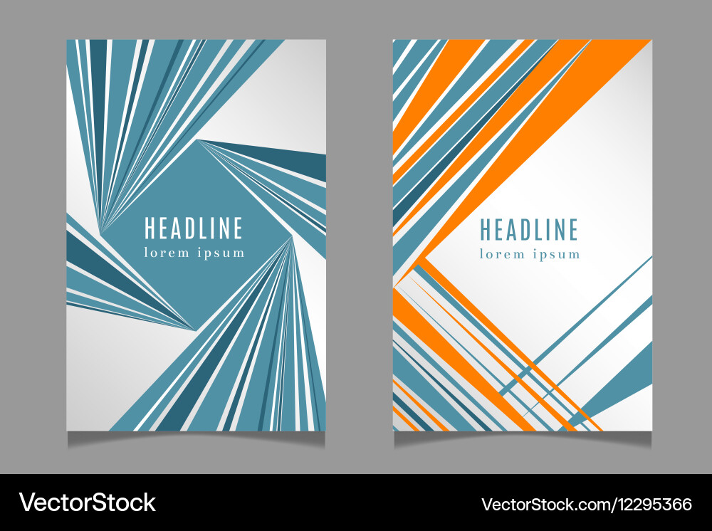 Fast speed lines business brochure flyer design Vector Image