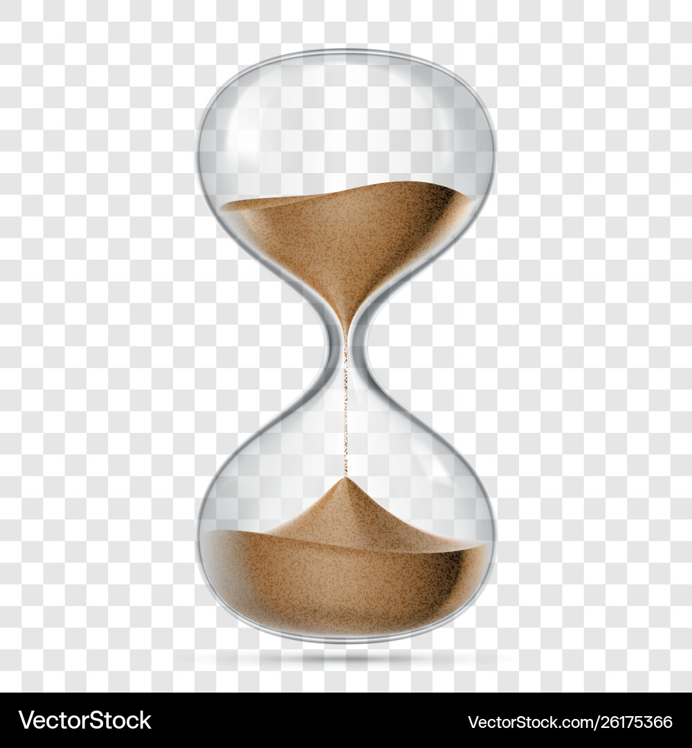 Hourglass sandglass realistic isolated 3d Vector Image